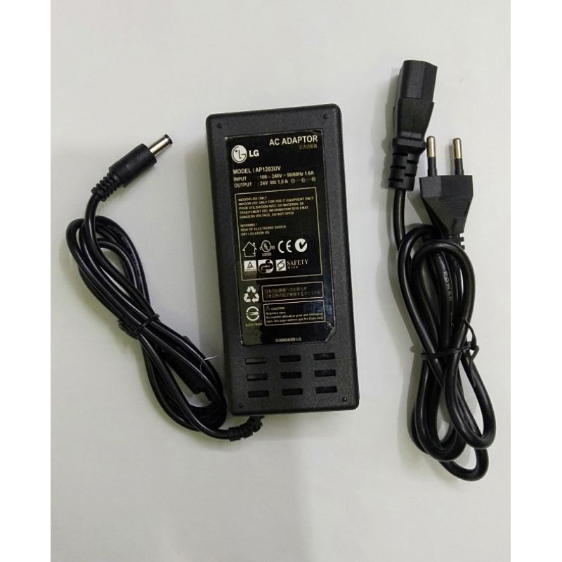Jual adaptor monitor tv LCD/LED LG 24volt 1,8amper | Shopee Indonesia