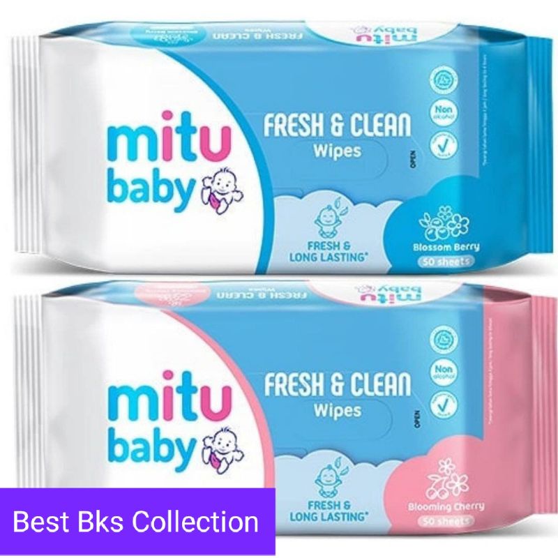 Jual Mitu Baby Tisu Basah Fresh & Clean [ isi 50+50 lembar ] | Shopee ...