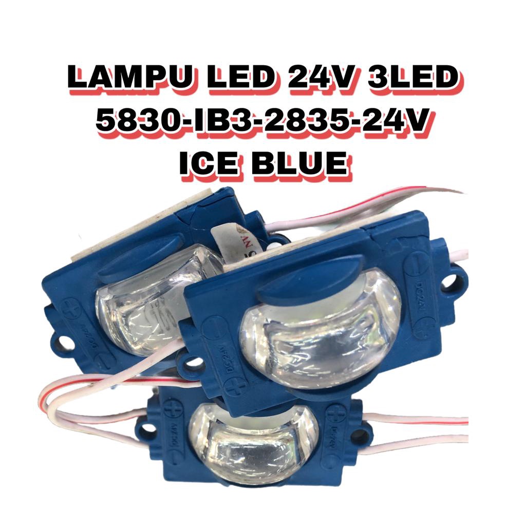 Jual LAMPU LED 24V 3LED 5830-IB3-2835-24V ICE BLUE (5 PCS) | Shopee Indonesia