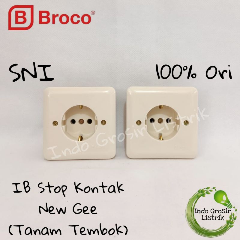 Jual IB Stop Kontak Arde Broco 5511U New Gee Stop Kontak Tanam Tembok ...