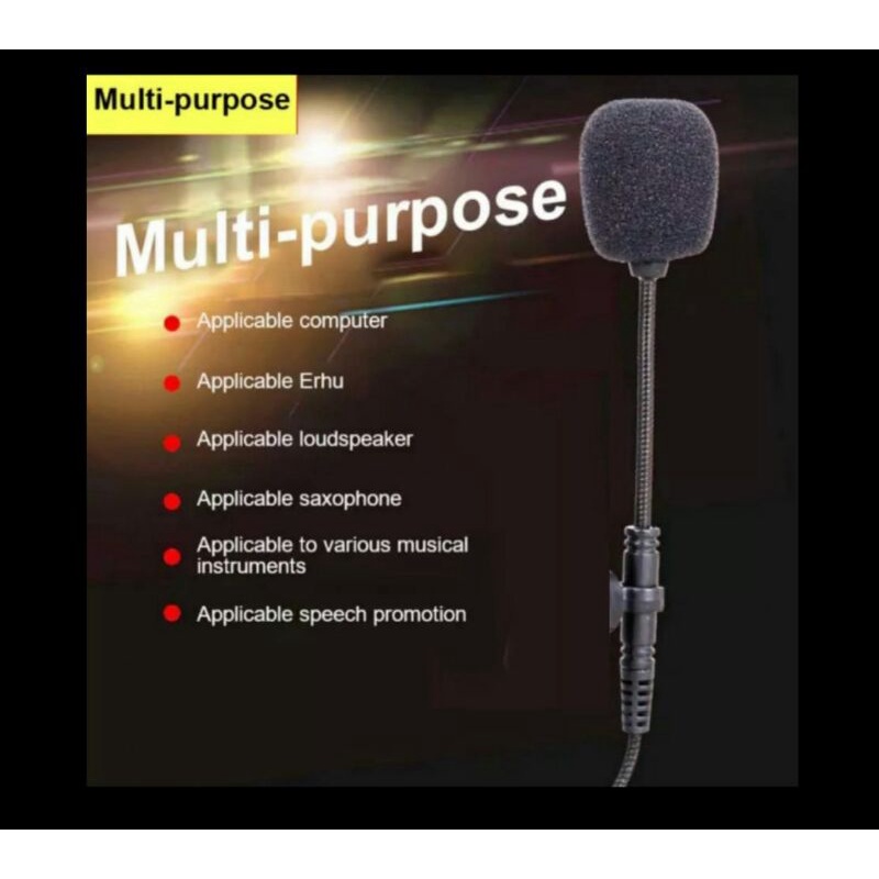 Jual mini mic microphone flexible kabel audio jack colokan 3.5mm pc ...