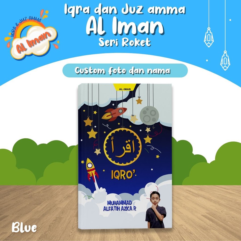 Jual Iqro dan Juz Amma Custom Cover Nama & Foto Anak Al Iman Hard Cover ...