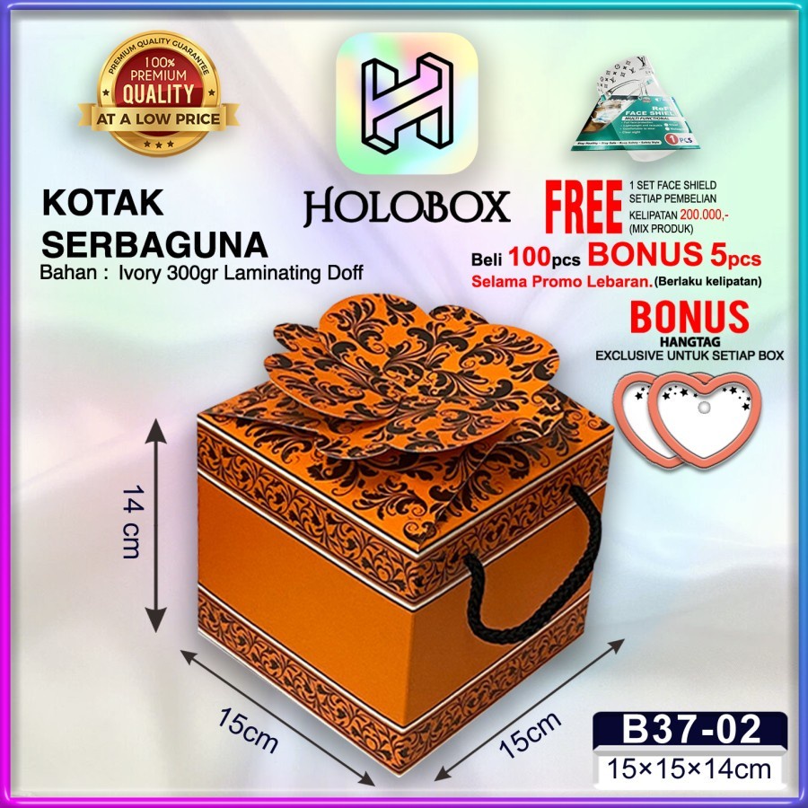 Jual Box Hampers Toples 500 gr isi 3 / Kotak Packaging Jar isi 2 / Gift ...