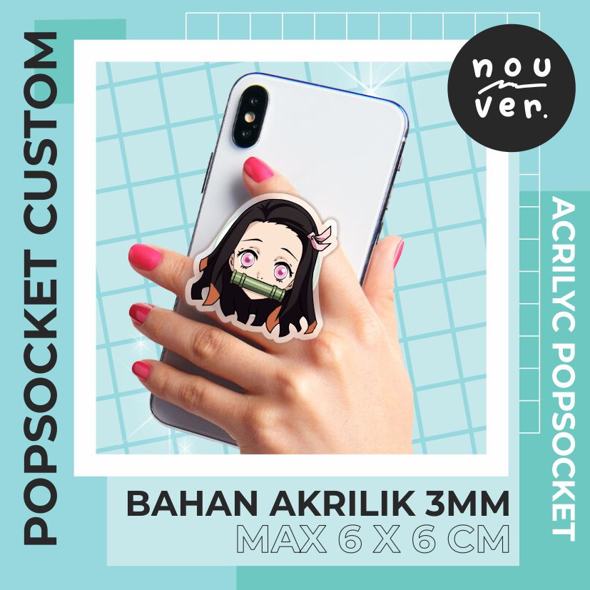 Jual PREMIUM POPSOCKET GRIPTOK HP TEBAL 3MM CUSTOM | Shopee Indonesia