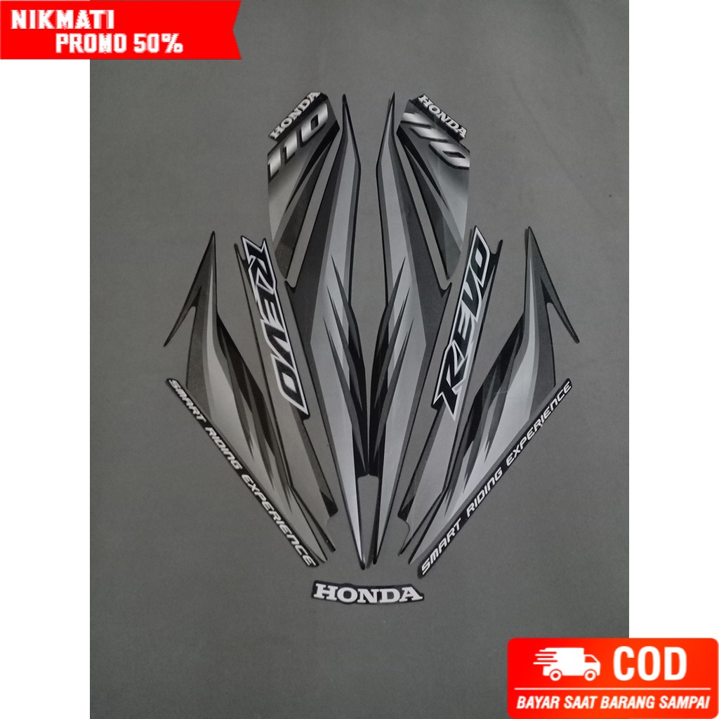 Jual STIKER STRIPING LIS LES BODY MOTOR REVO CW 110 TAHUN 2009 SILVER ...