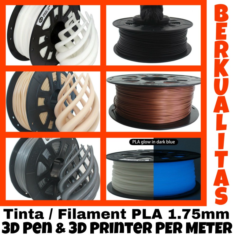 Jual TERMURAH Refill Tinta 3D Filament PLA 1.75mm untuk 3D Pen 3D ...