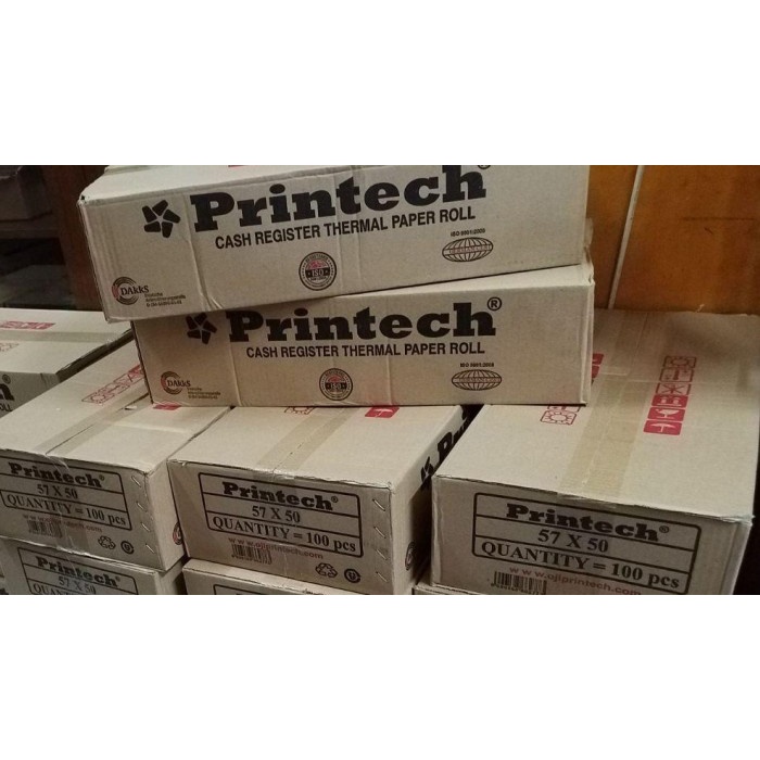 Jual kertas- kertas kasir thermal 57 x 50 printech -kertas. | Shopee ...