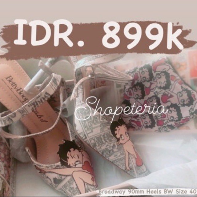 Jual Ittaherl Betty Boop vol 2 Broadway 90mm BW Slipper Strap 40 ...