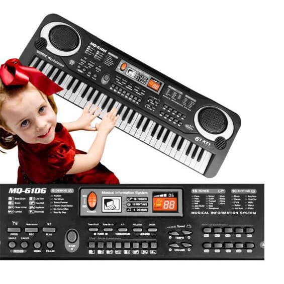 Jual mainan anak piano anak keyboard anak 61 nada wireless ada mic ...