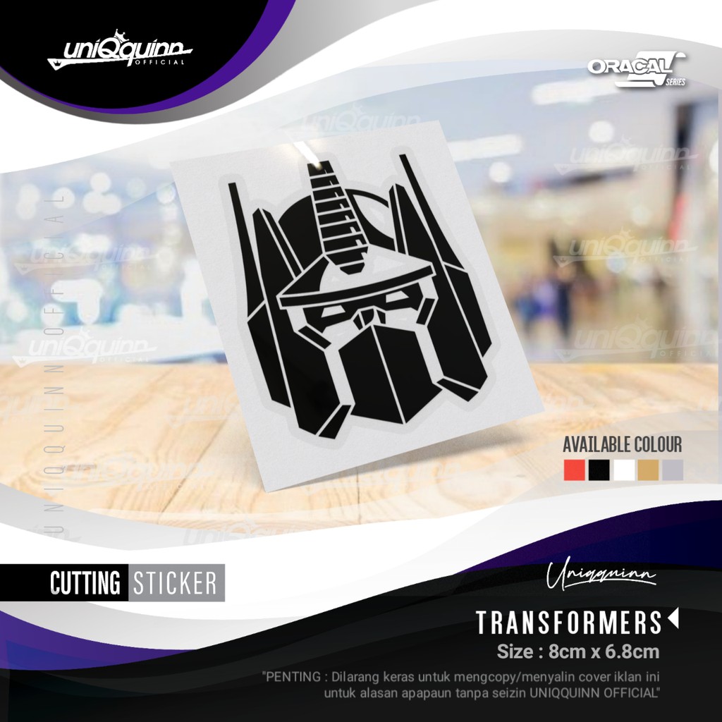 Jual UQ Stiker Transformers | Cutting Stiker Transformer | Stiker ...
