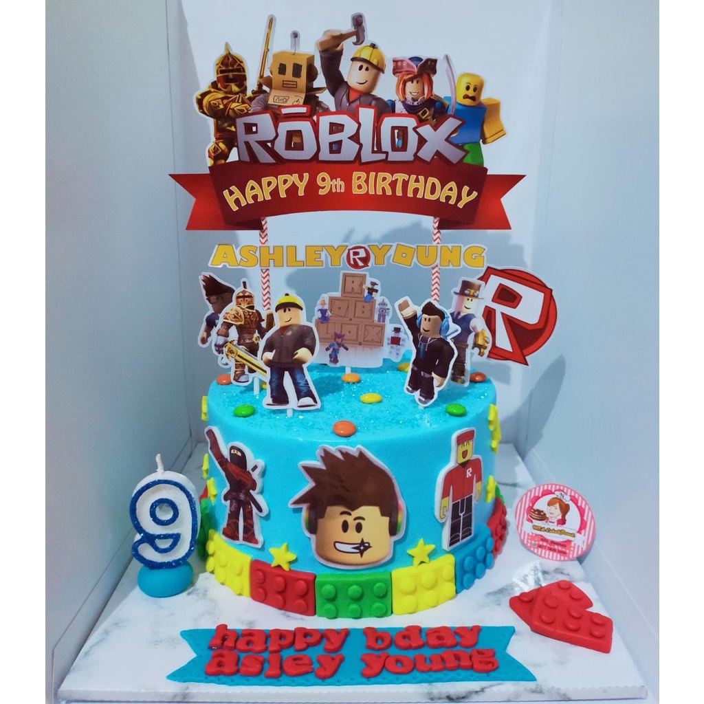 Jual Cake topper set Game Roblox Mobile Legend FreeFire PUBG Among us ...