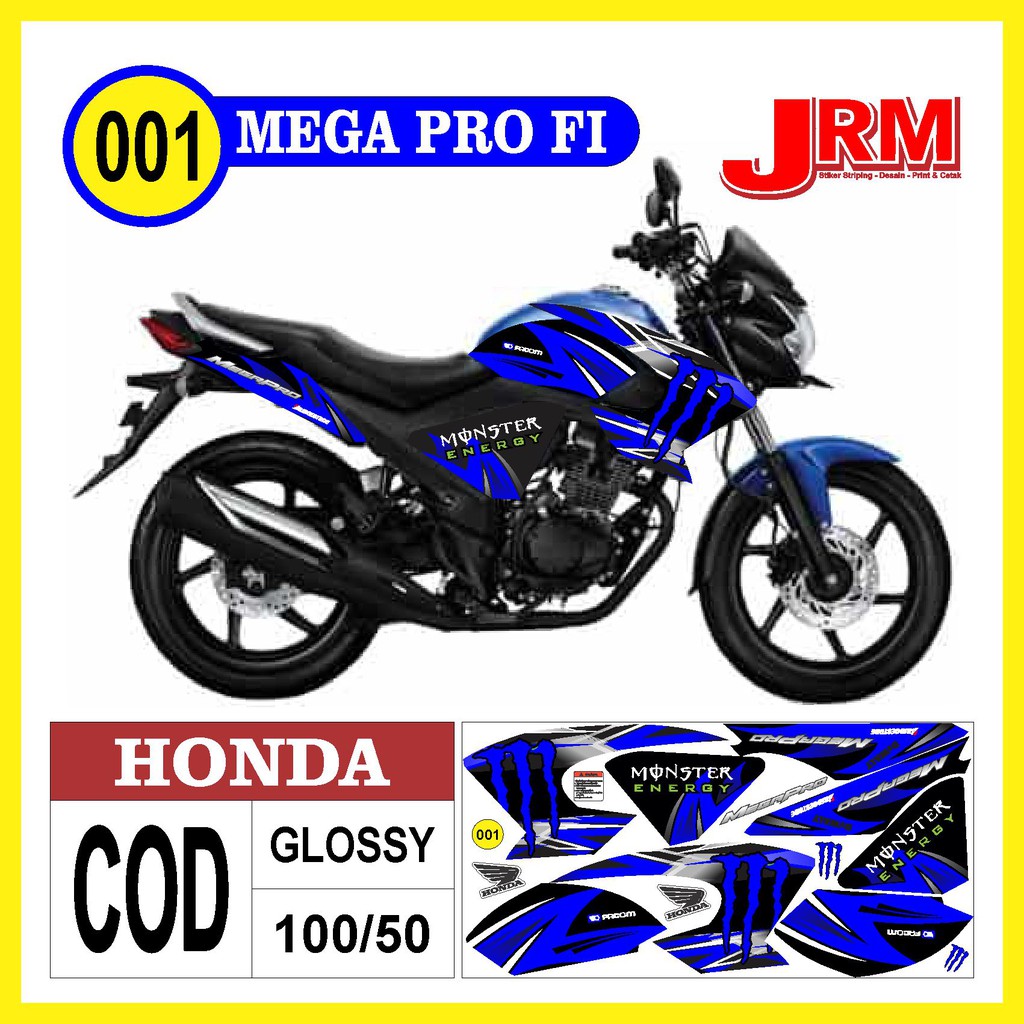 Jual Stiker striping decal honda Mega Pro FI Semifullbody Variasi ...