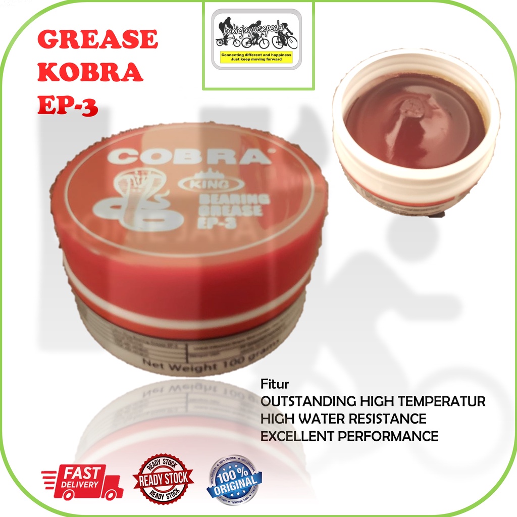Jual GREASE BEARING COBRA KING EP3 100 GRAM / GEMUK STAMPEDE | Shopee ...