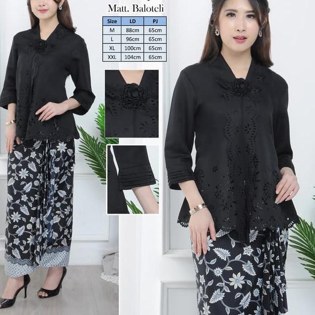 Jual Atasan kebaya hitam / Kebaya modern / Kebaya hitam polos | Shopee Indonesia