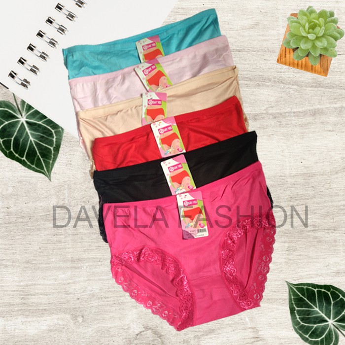 Jual DavelaFashion [3pcs] Celana Dalam Wanita Import Say Yes 3358 Kombinasi Renda Sayyes ...