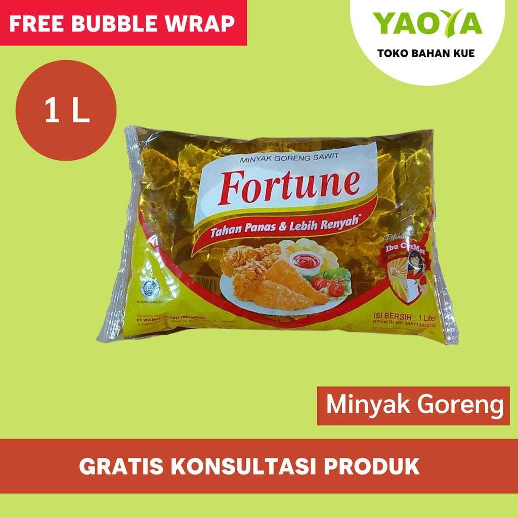 Jual FORTUNE MINYAK GORENG PILLOW PACK 1 LITER | Shopee Indonesia