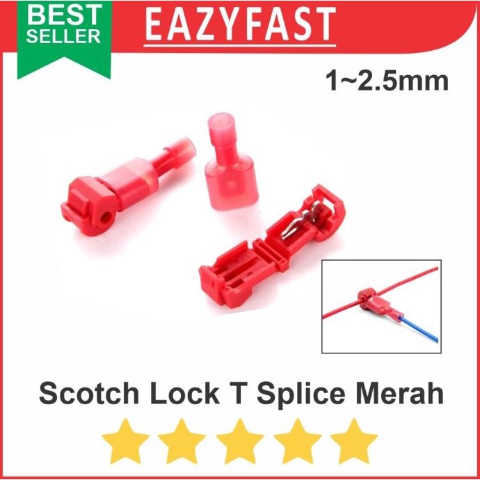 Jual Quick Connect Scotchlok Splice Wire Cable Connector 0.3 -1mm T Tap ...