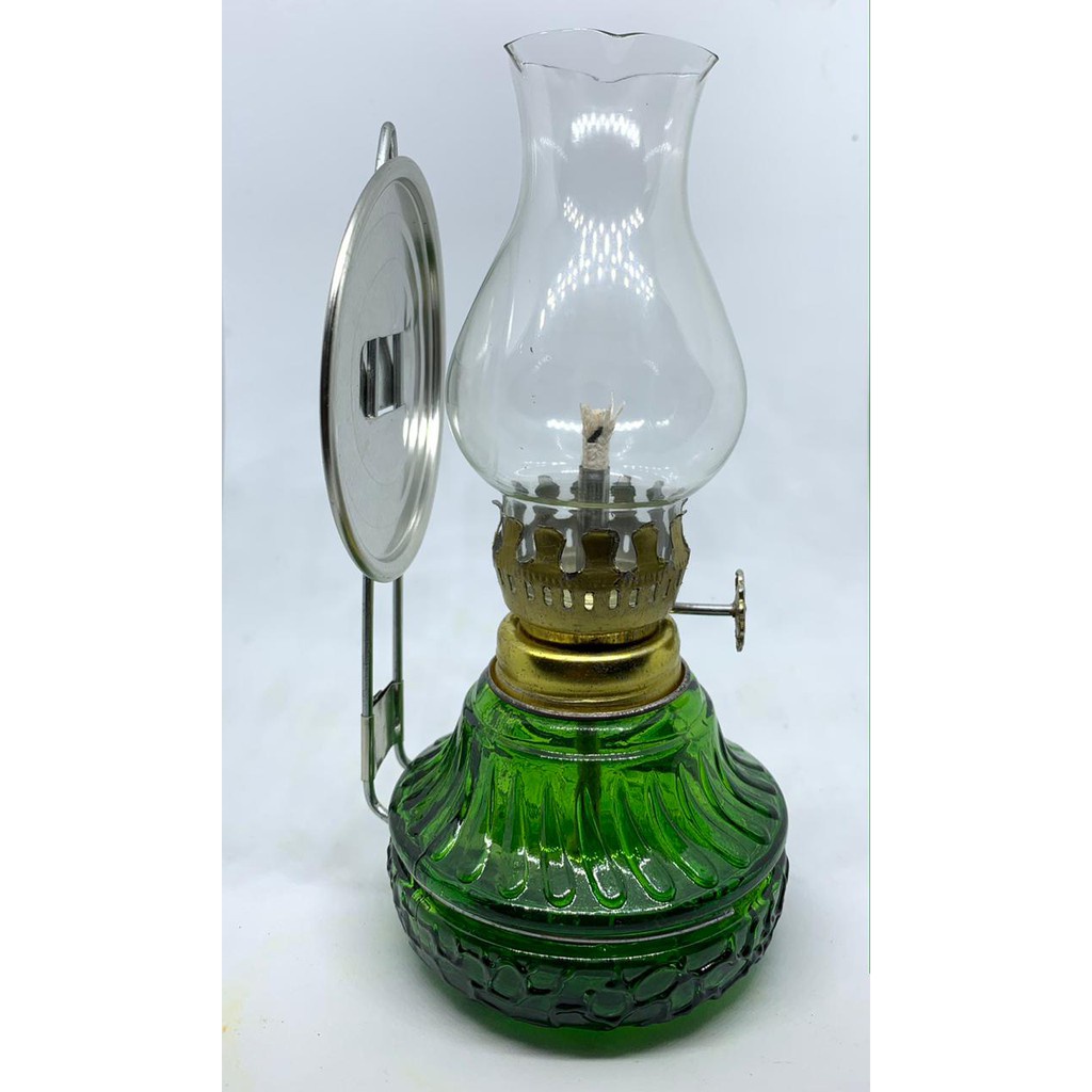 Jual LAMPU TEPLOK POT KACA LAMPU SENTIR warna HIJAU - lampu minyak ...