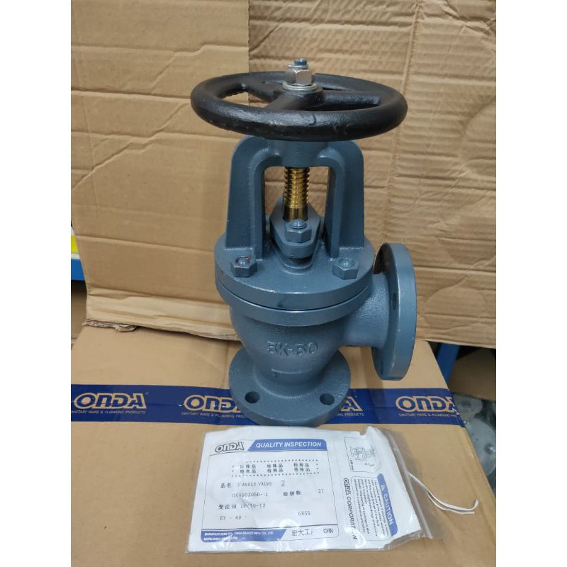 Jual Angle Valve Cast Iron JIS 5K 6 INCH | Shopee Indonesia