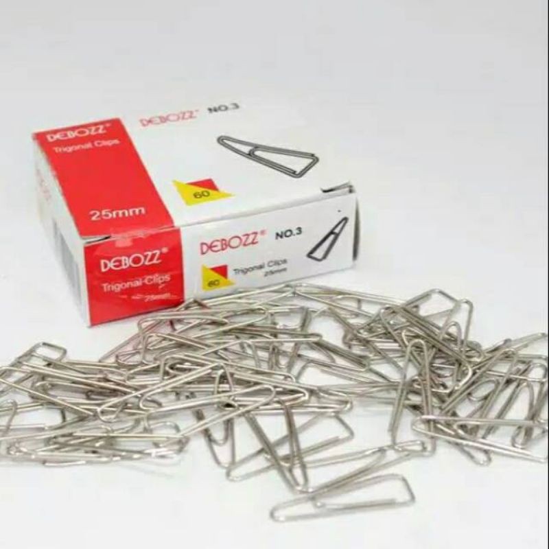 Jual PAPER CLIP 25MM TRIGONAL CLIPS PENJEPIT KERTAS WARNA KLIP KERTAS ...