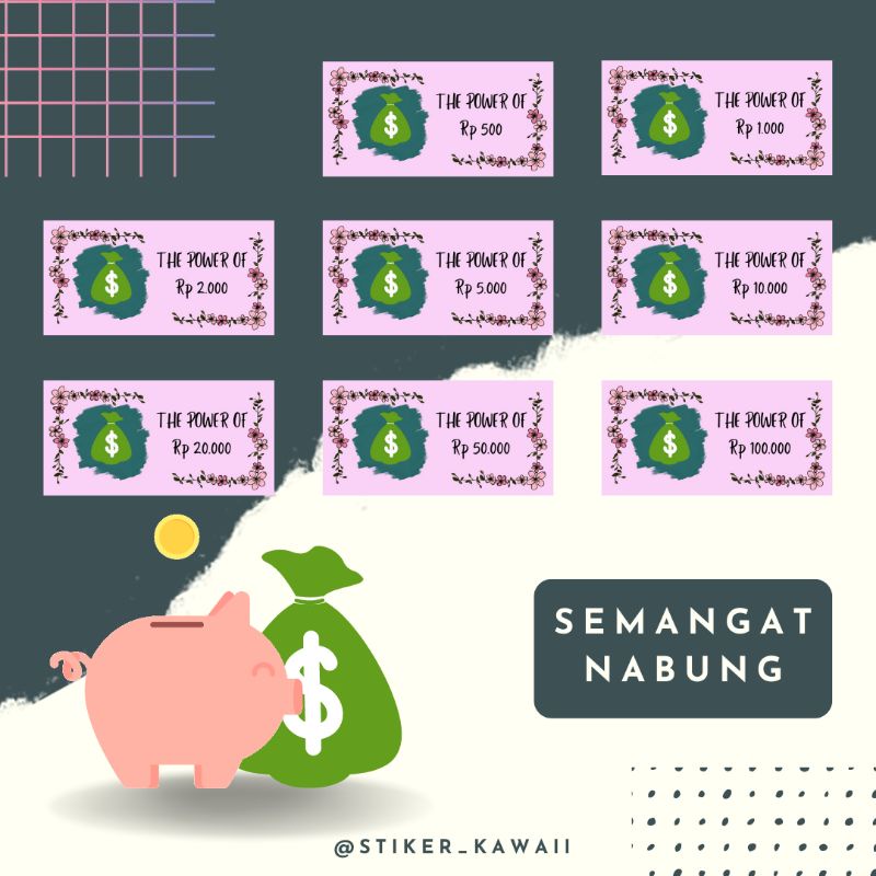 Jual Stiker Keuangan | Stiker Saving | Stiker Dompet Pintar | Shopee ...