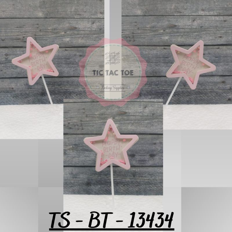 Jual Cake Topper Hiasan Kue Bulan Bintang Awan Gliter Pink Biru / Cake Topper | Shopee Indonesia