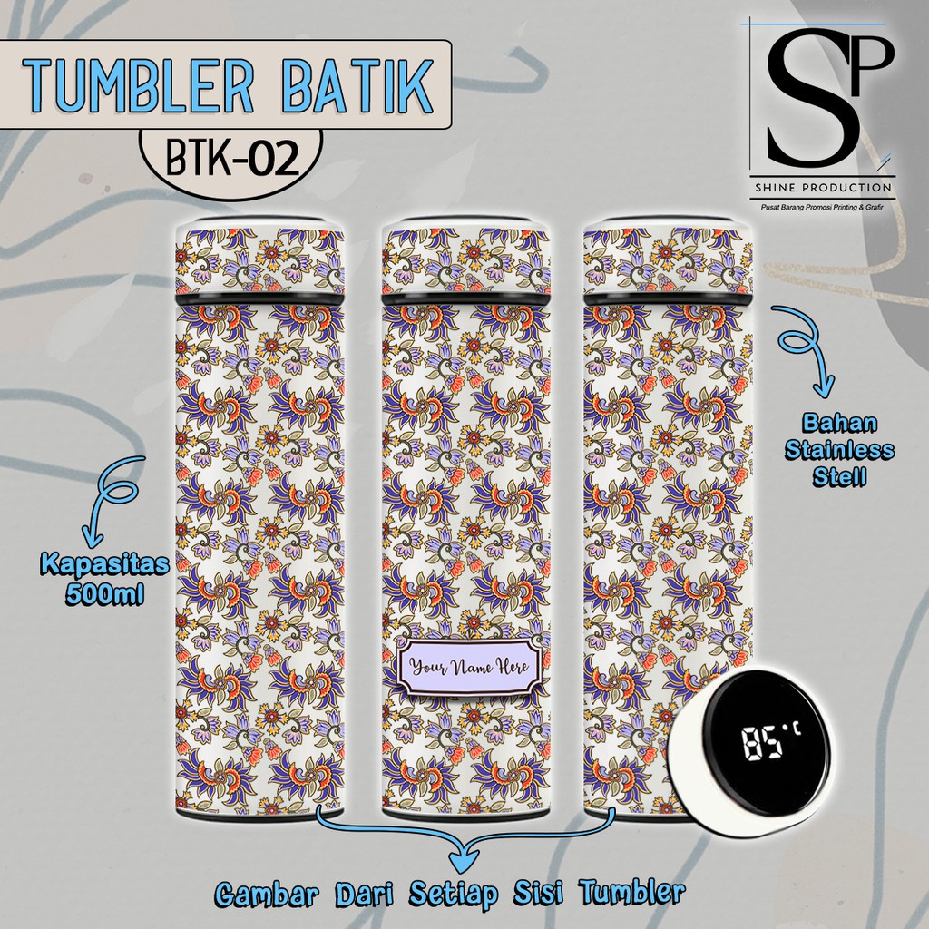 Jual Botol Minum Motif Batik Tumbler Batik Indonesia | Shopee Indonesia