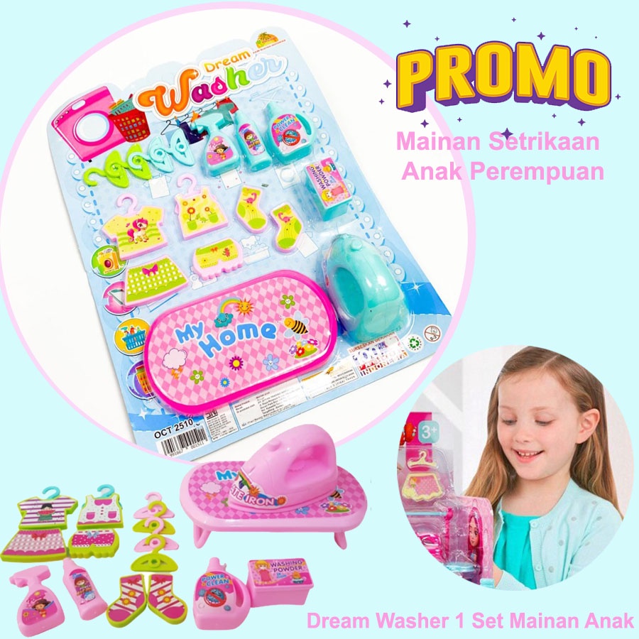 Jual Mainan Anak Perempuan Setrika Setrikaan Full Set Baju Dan ...