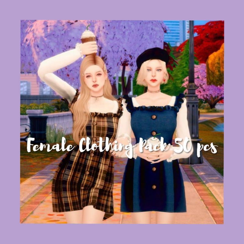 Jual Custom Content Female Clothing Pack 1 | CC The Sims 4 | Mod The ...