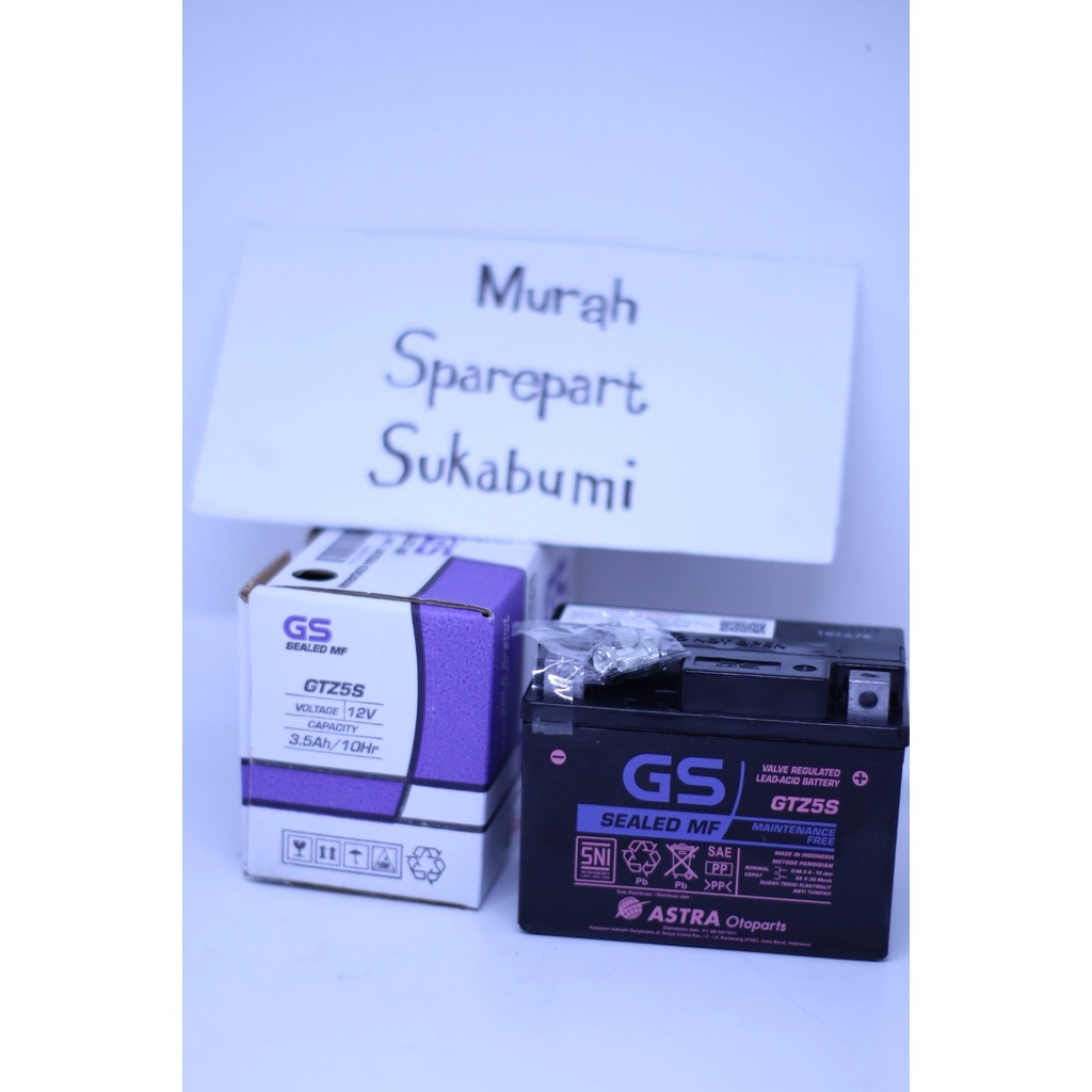 Jual Accu / Aki GS ASTRA GTZ5S original 100PERSEN | Shopee Indonesia