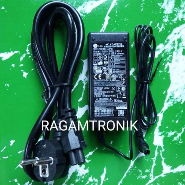 Jual Adaptor LCD/LED Monitor LG 19V - 0,84A Original + Kabel Power ...