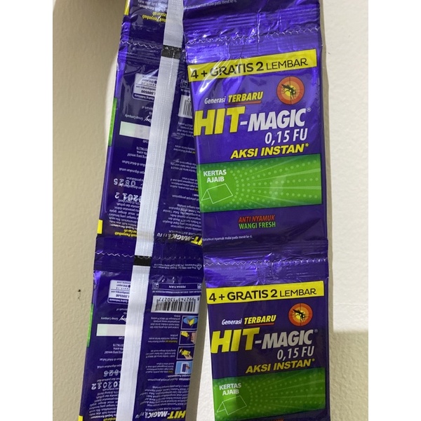Jual Hit Magic Bakar kertas isi 4+2lembar anti nyamuk wangi fresh HIT ...