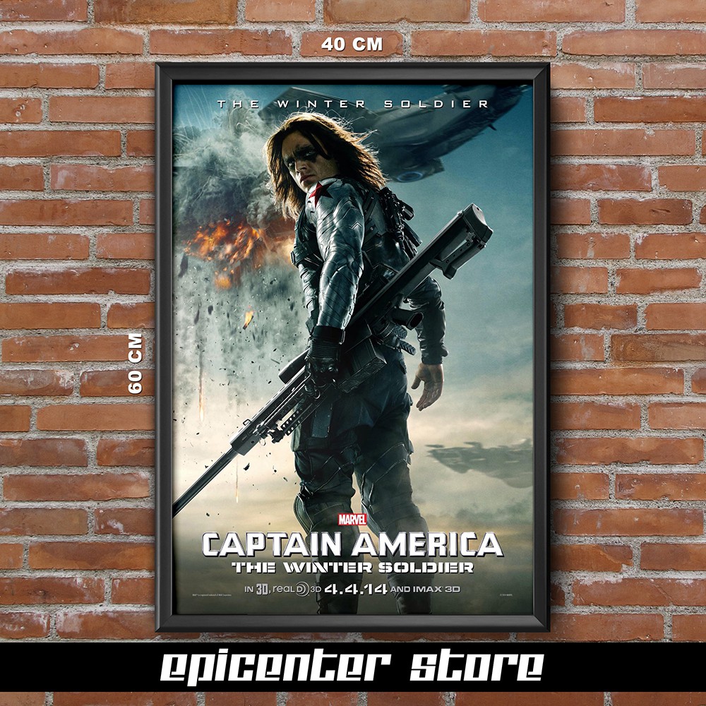 Jual Poster Film Captain America Winter Soldier - Bucky 40x60 + Frame ...