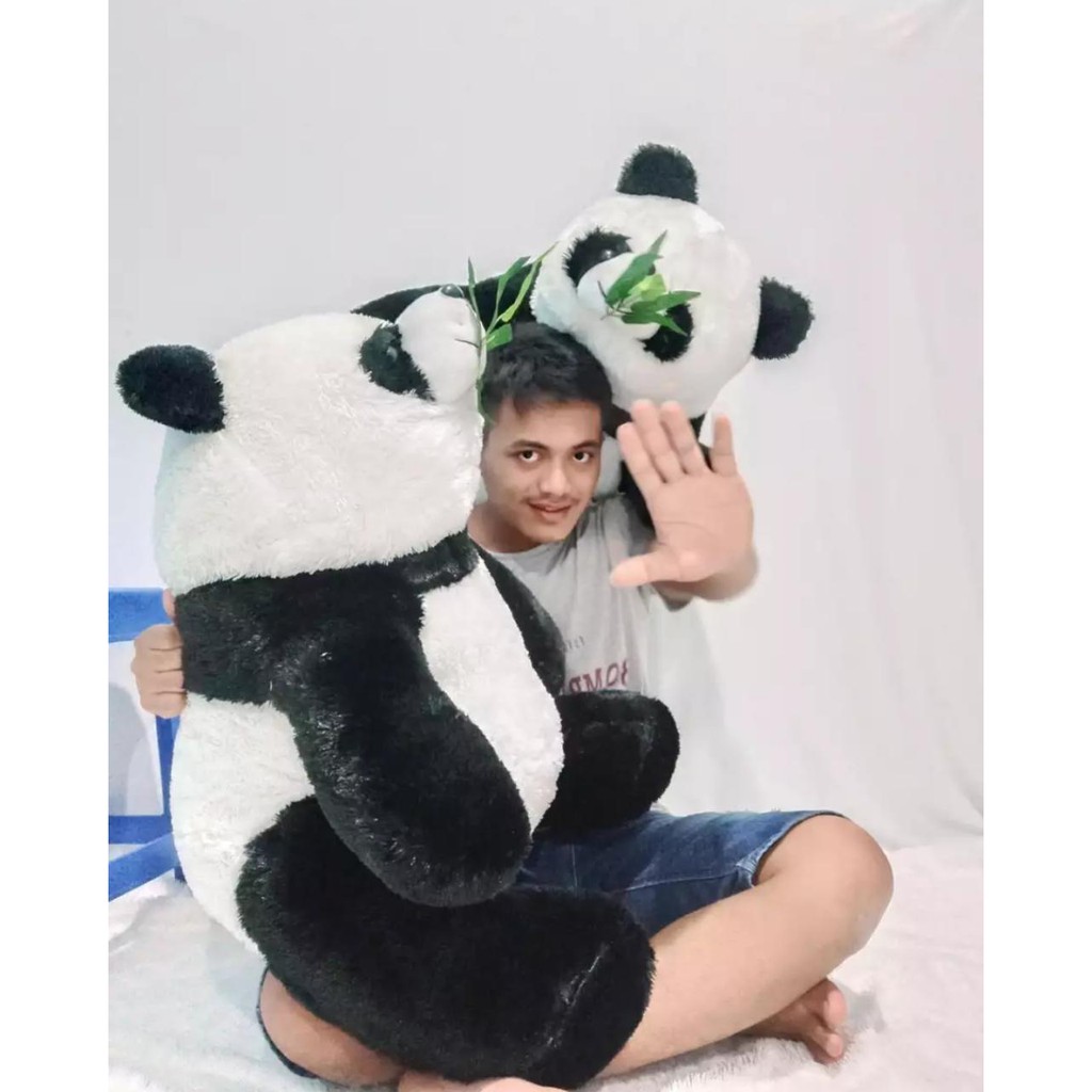 Jual Boneka Panda Duduk Jumbo Makan Rumput | Shopee Indonesia