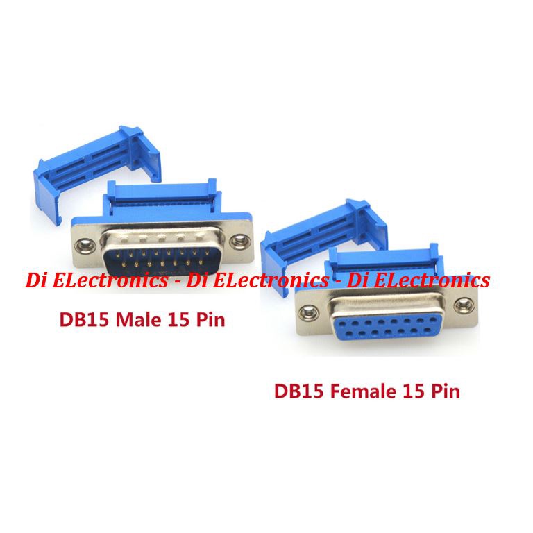 Jual DIDC15 D SUB DB15 15P 2 Row 15 Pin IDC Connector Rs232 Serial Parallel Port Flat Ribbon ...