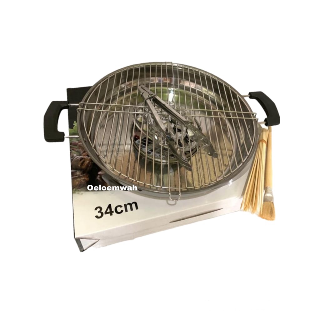 Jual Paket Panggangan Stainless Barberque Super Jumbo Tebal Happy Grill ...