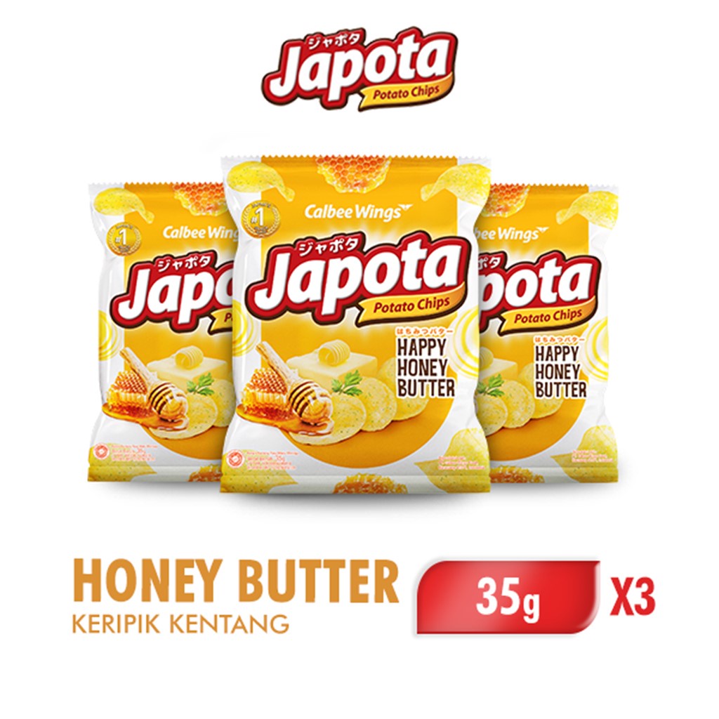 Jual Japota Keripik Kentang Happy Honey Butter 35 gr x3 | Shopee Indonesia