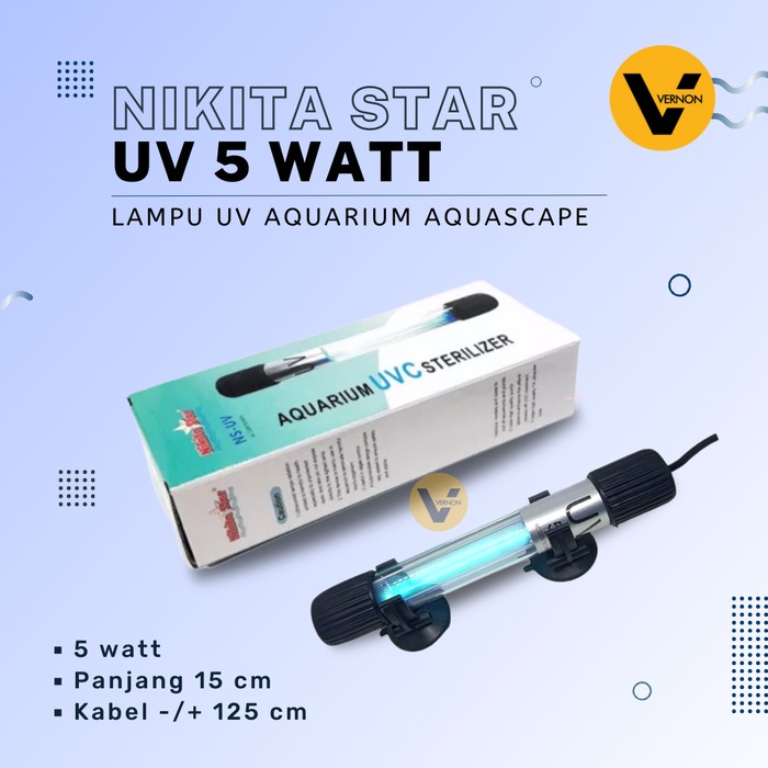 Jual Lampu UV Aquarium Nikita Star 5 watt Lampu ULTRAVIOLET NS-UV | Shopee Indonesia