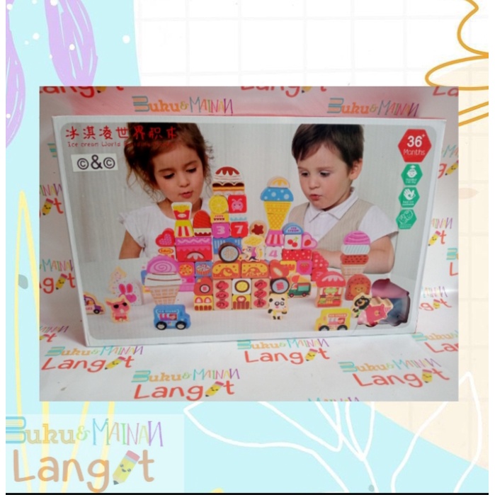 Jual ICE CREAM WORLD BUILDING BLOCKS | Shopee Indonesia