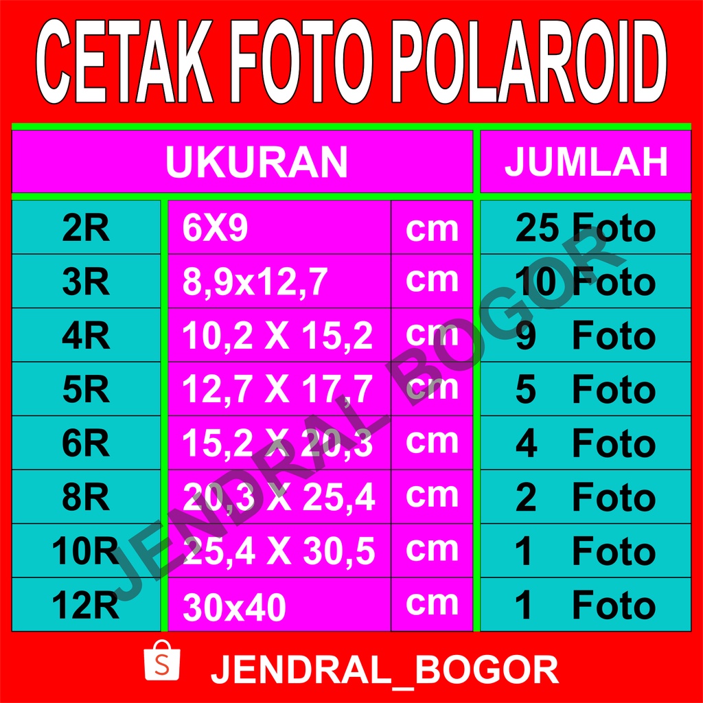 Jual TANPA PO CETAK FOTO POLAROID 2R 3R 4R 5R 6R 8R 10R 12R | Shopee Indonesia