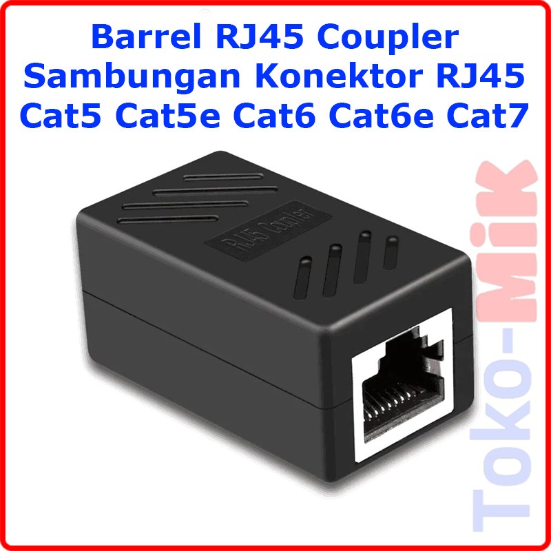 Jual Barel Barrel RJ45 Coupler Konektor Sambungan Kabel LAN CAT6 CAT7 ...
