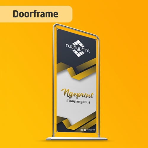 Jual STANDING BANNER DOOR FRAME 60X160 CM PLUS PRINTING (bahan flexy ...