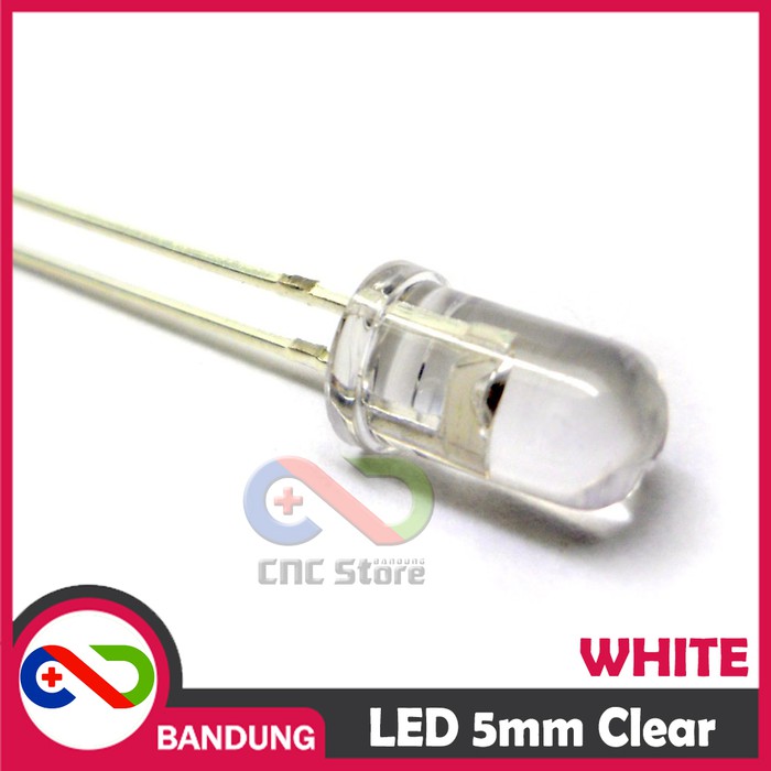 Jual 10PCS LED 5MM SUPER BRIGHT WHITE PUTIH CLEAR | Shopee Indonesia