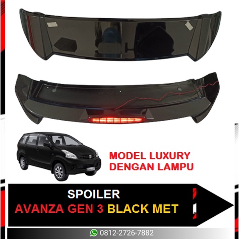 Jual SPOILER AVANZA GEN3 MODEL LUXURY BLACK MET W/L | Shopee Indonesia