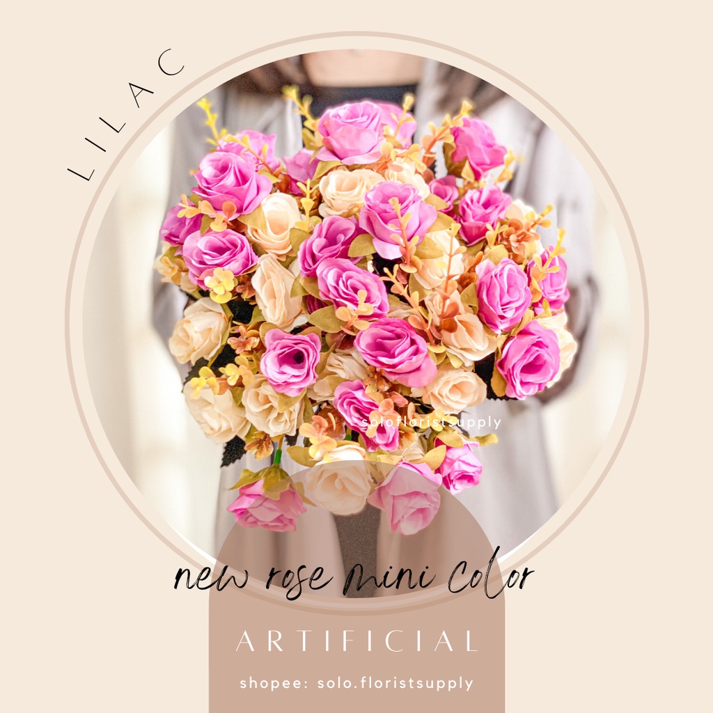 Jual NEW ROSE MINI COLOR BUNGA ARTIFICIAL PREMIUM DEKORASI MEJA DAN ...