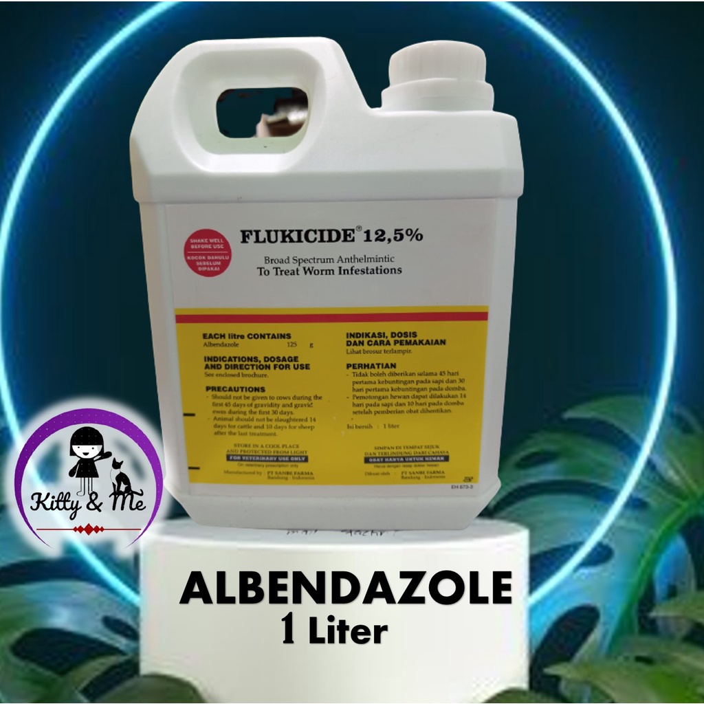 Jual Flukicide Oral 12,5% 1 Liter Obat Cacing Albendazol Untuk Sapi ...