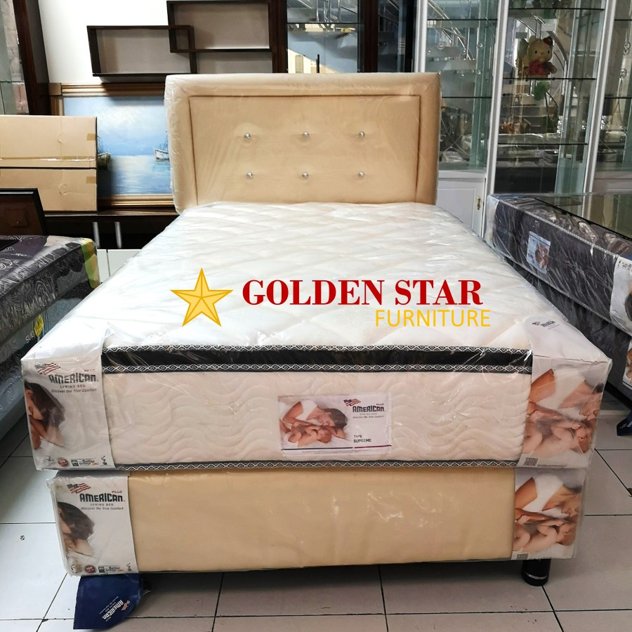 Jual SET / Kasur Spring bed American Supreme PilloTop 120/160/180 ...