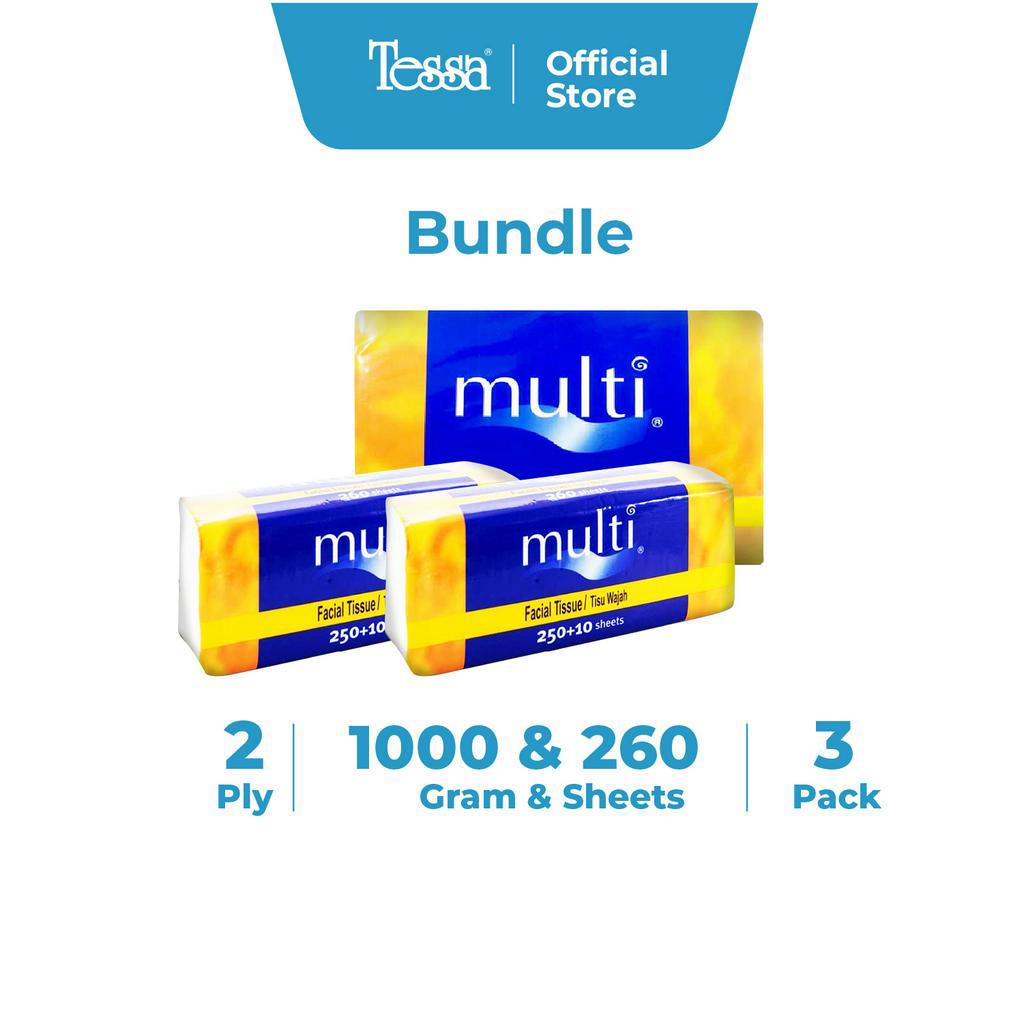 Jual Tissue Multi - Facial Tissue 1000 gr dan 2 pack 260s Combo ...