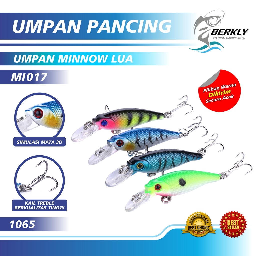 Jual BERKLY Umpan Mancing Umpan Ikan 6.5cm/5g Alat Pancing Kail Pancing ...
