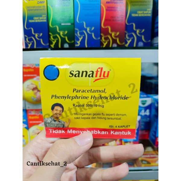 Jual SANAFLU STRIP ISI 4 TABLET OBAT FLU DAN DEMAM | Shopee Indonesia